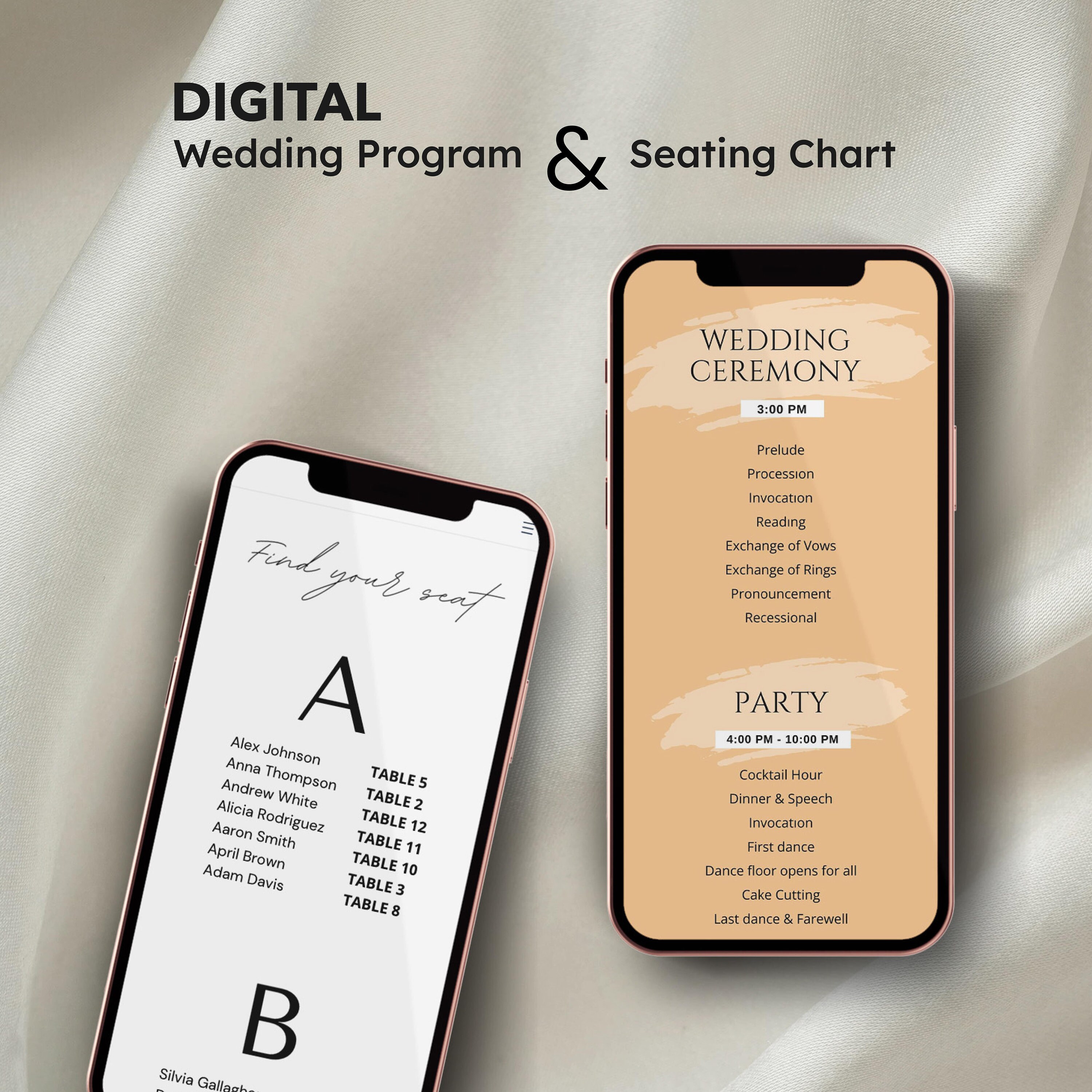 QR Code Wedding Sign, Digital Wedding Seating Chart, Find Your Seat ...