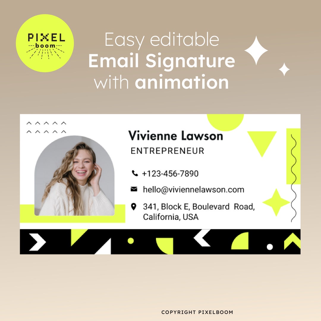 Canva Email Signature Template, Animated Signature Design, Gmail ...