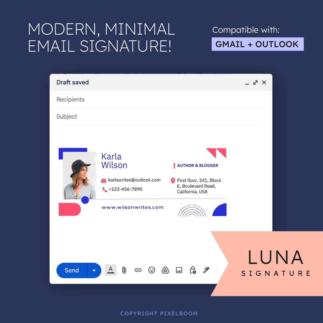 Canva Email Signature Template, Editable Design, Gmail & Outlook ...