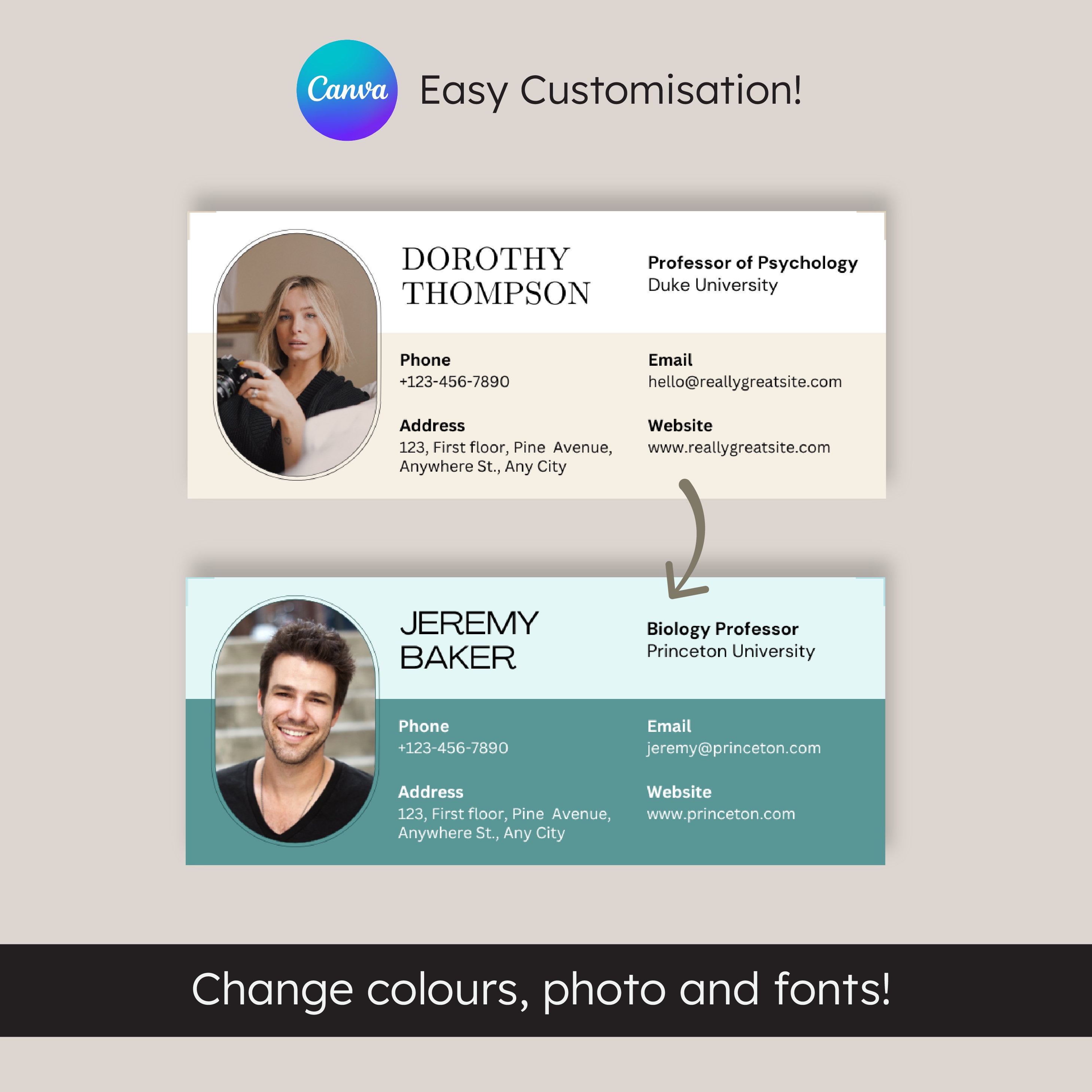 Teacher Email Signature, Editable Design, Gmail & Outlook Signature ...