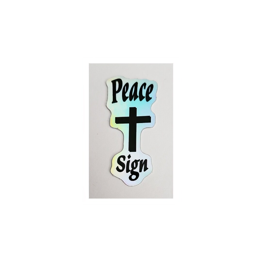 Holographic Die-cut Stickers "peace Sign" - Etsy