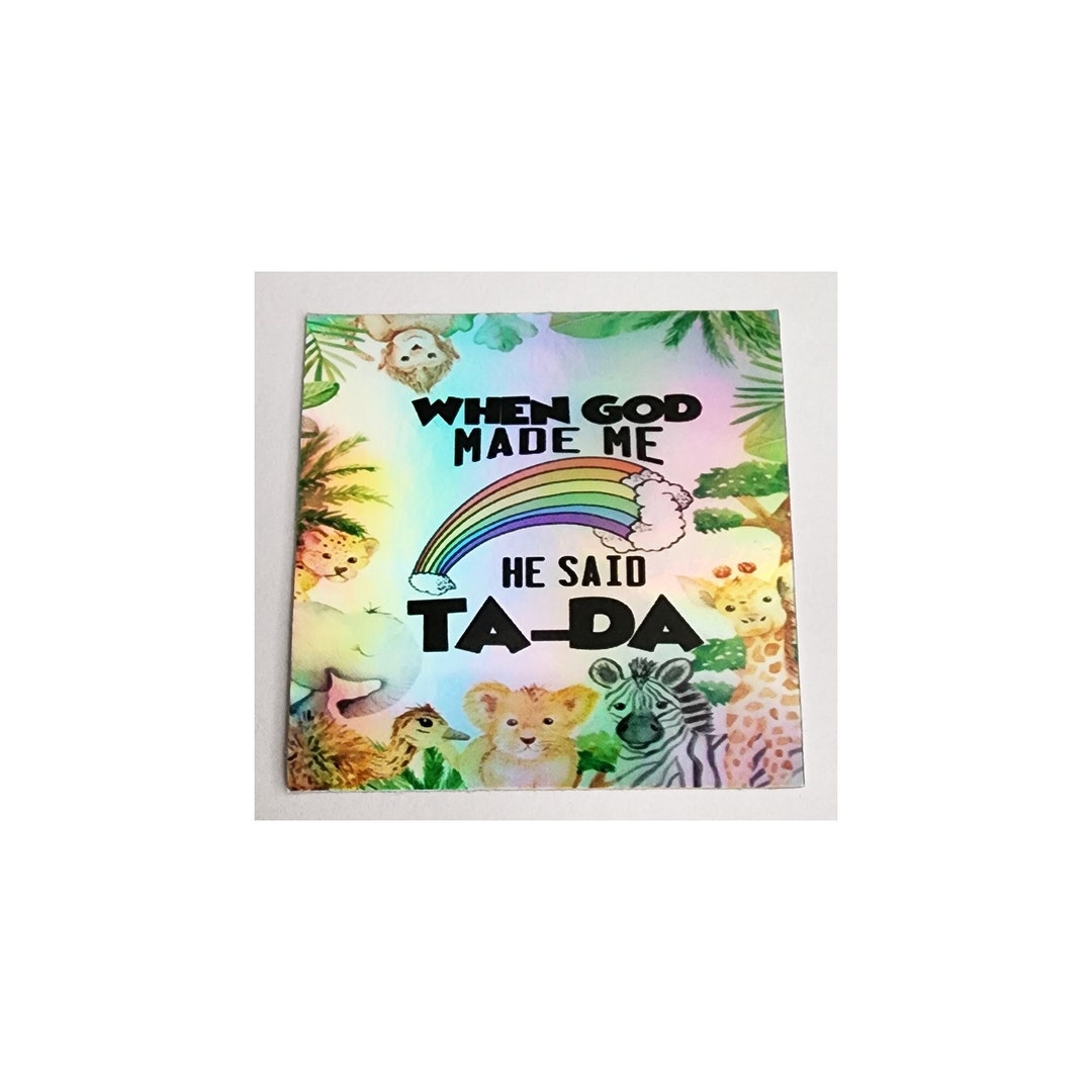 Holographic Die-cut Stickers "ta-da" - Etsy