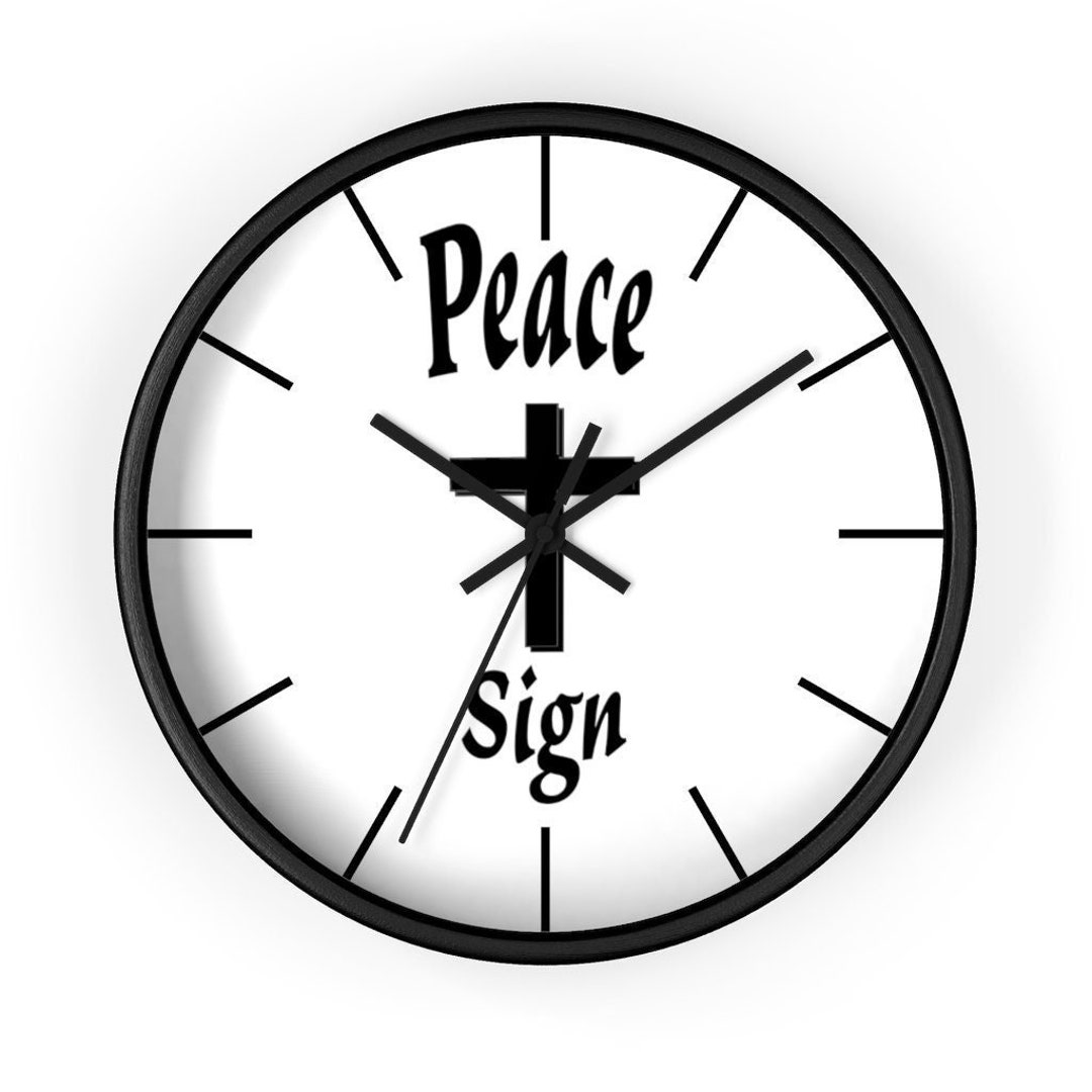 Wall Clock "peace Sign" - Etsy