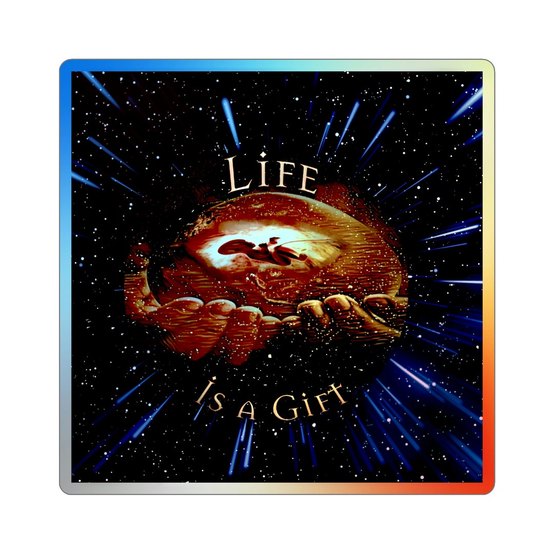 Holographic Die-cut Stickers "life is a Gift" - Etsy