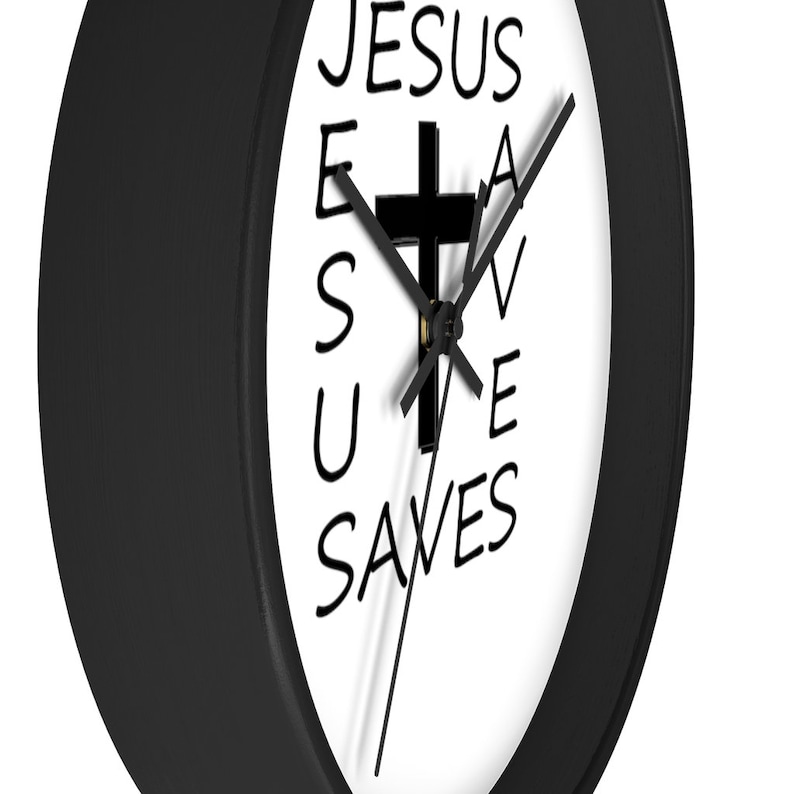 Wall Clock jesus Saves in Black or White Frame - Etsy