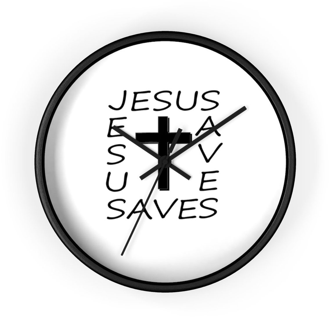 Wall Clock jesus Saves in Black or White Frame - Etsy