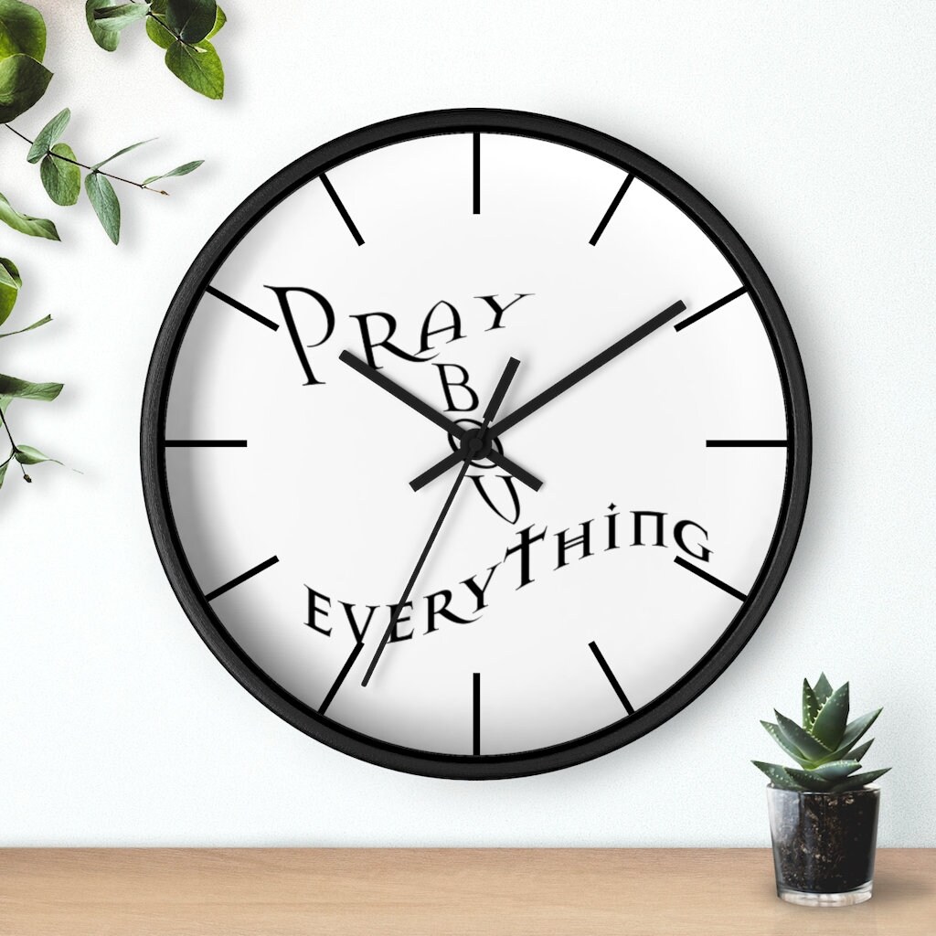 Wall Clock "pray About Everything" - Etsy