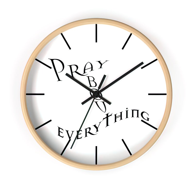 Wall Clock pray About Everything - Etsy