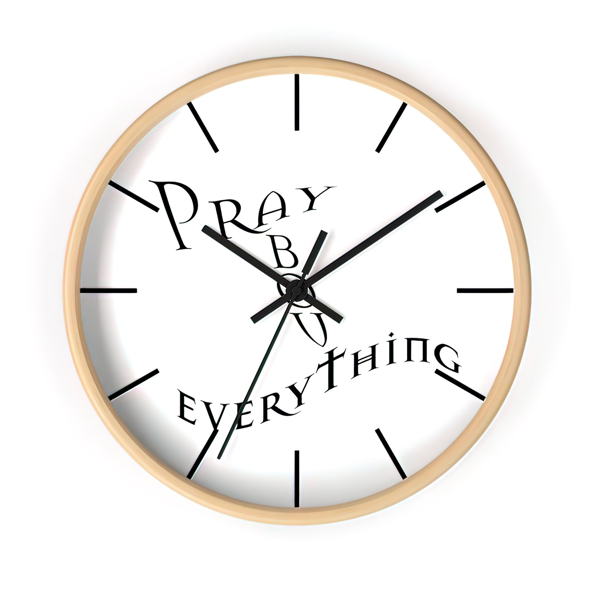 Wall Clock "pray About Everything" - Etsy