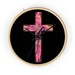 Wall Clock Pink Cross in 3 Frame Colors and 2 Hand Colors - Etsy