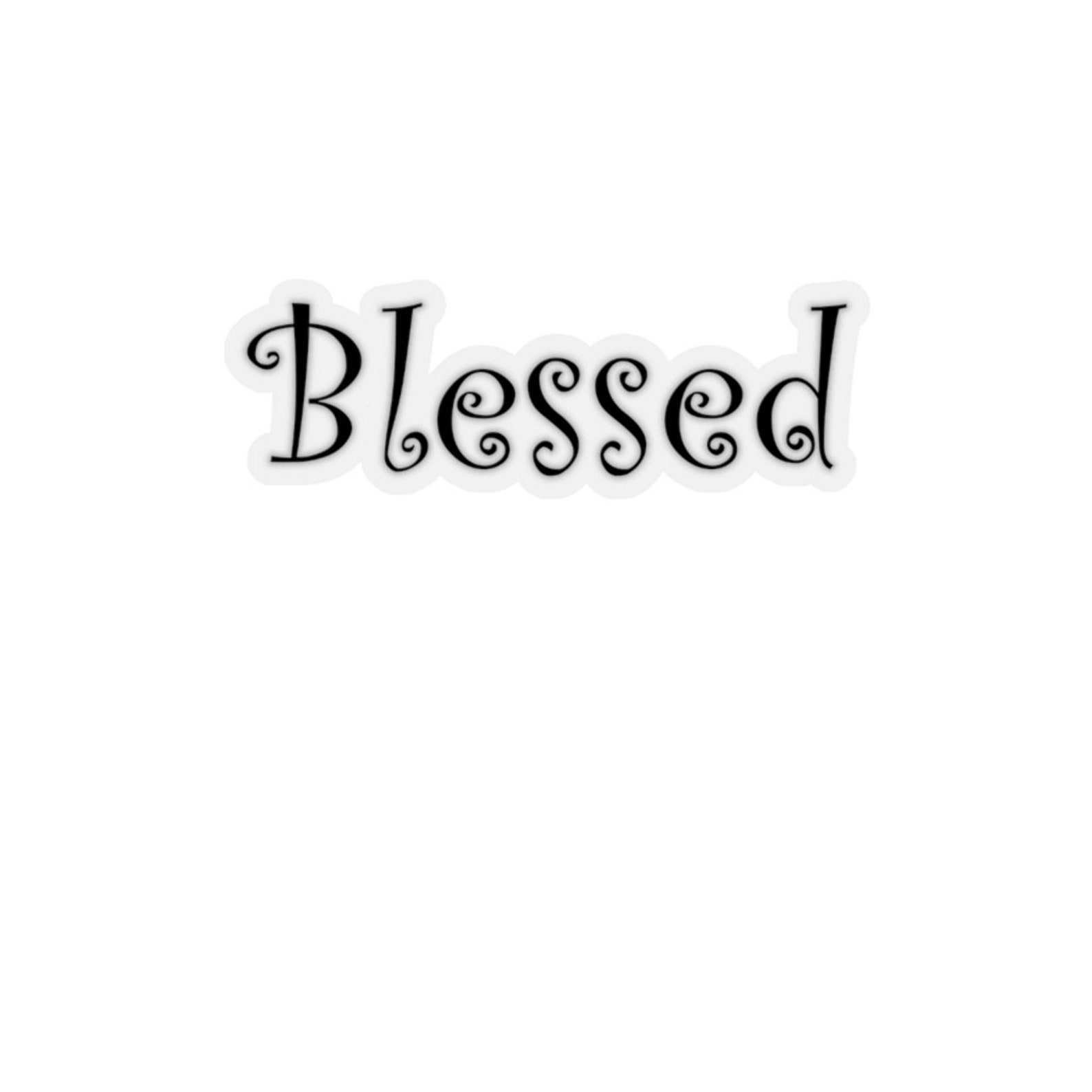 Kiss-cut Stickers blessed White or Transparent | Etsy