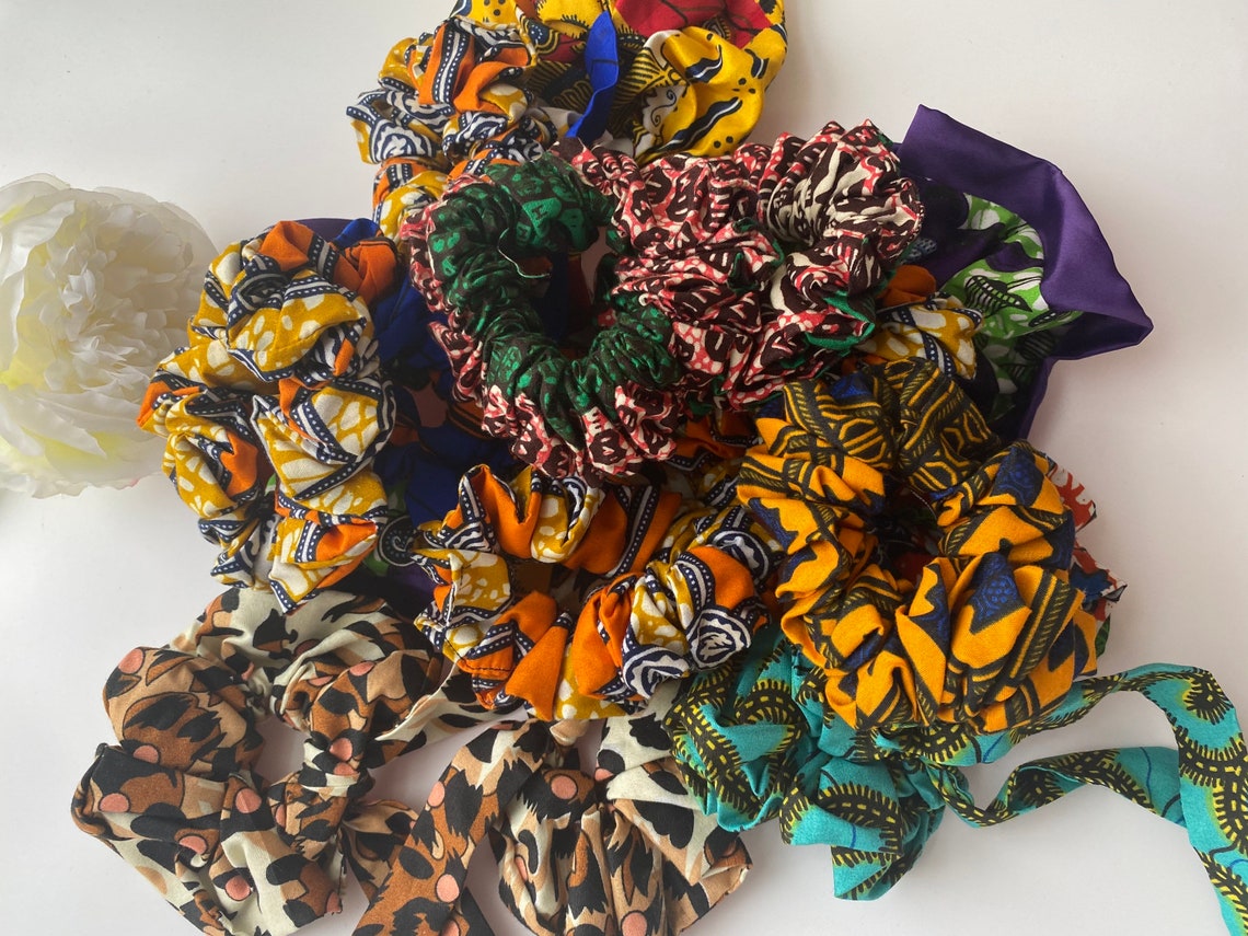Mystery Scrunchies Bundles African Print Fabric Ntoma Ankara | Etsy