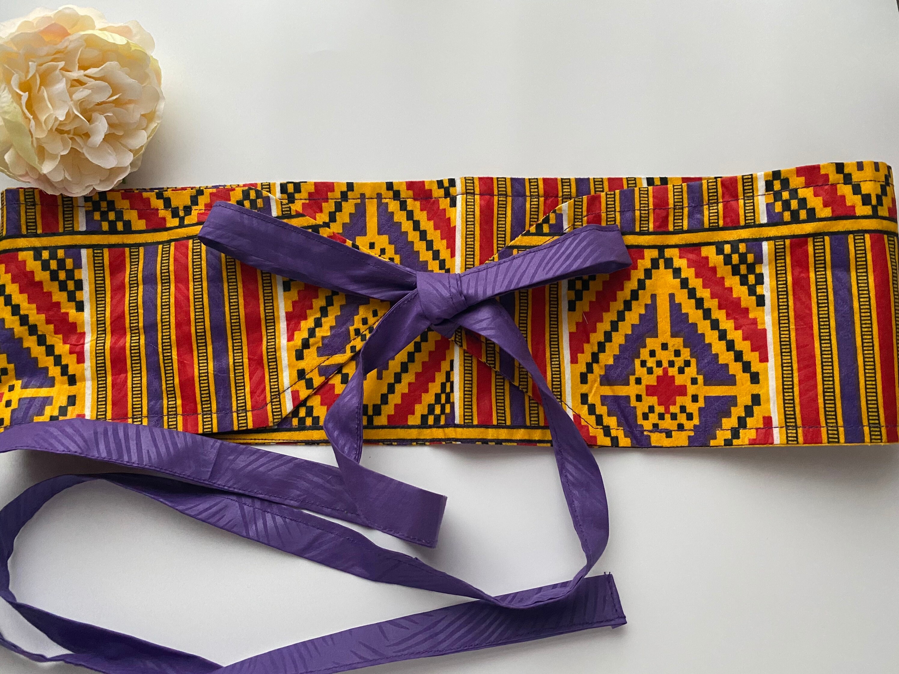 Obi Belt African Print Fabric Ntoma Ankara Kitenge Handmade - Etsy