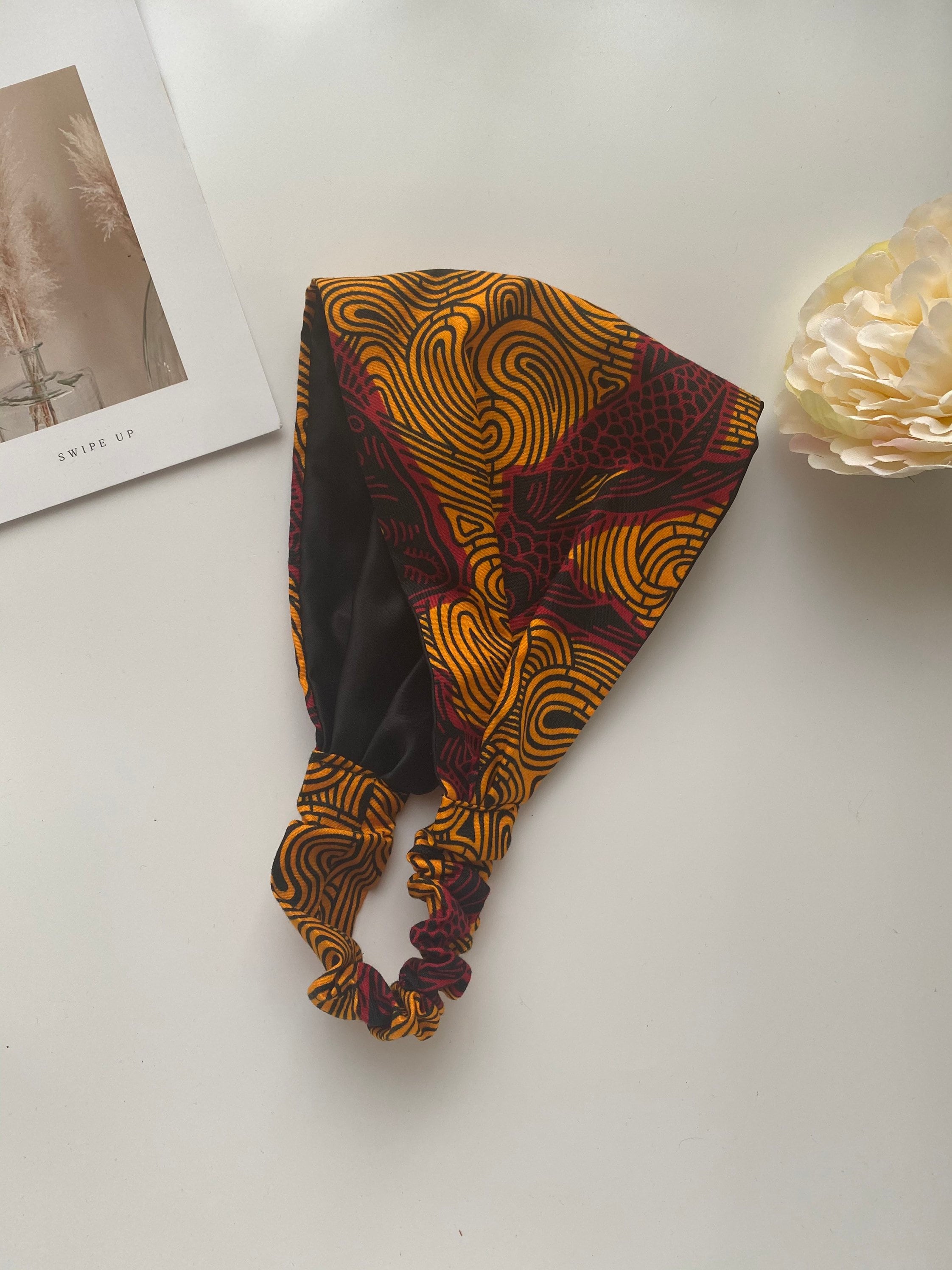 African Print Fabric Ntoma Ankara Kitenge Handmade Elastic Headband ...