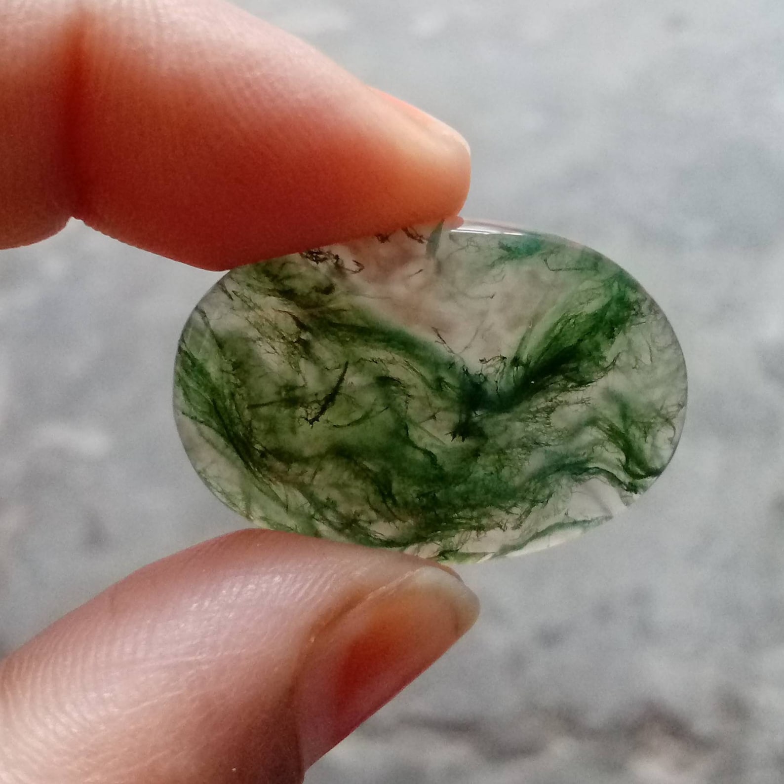 Ágata de musgo natural 2920mm.22.50cts... 1676 | Etsy