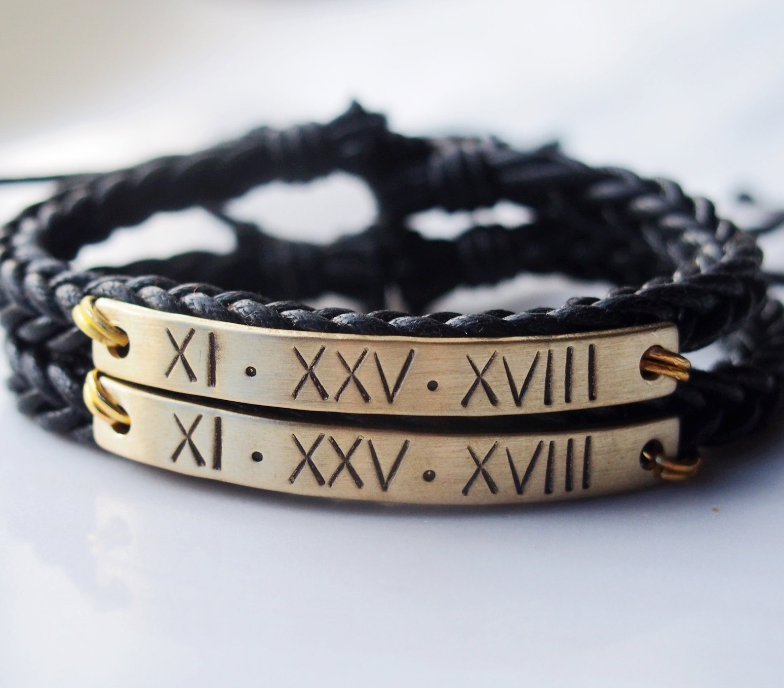 Personalized couple bracelets set boyfriend gift anniversary | Etsy