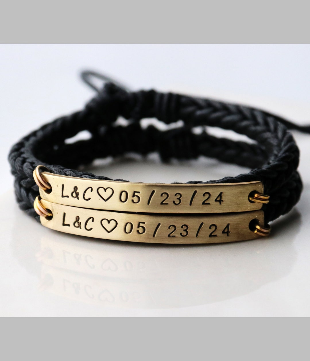 Personalized Engraved Couples Bracelets, Couples Gifts, Couple Jewelry ...