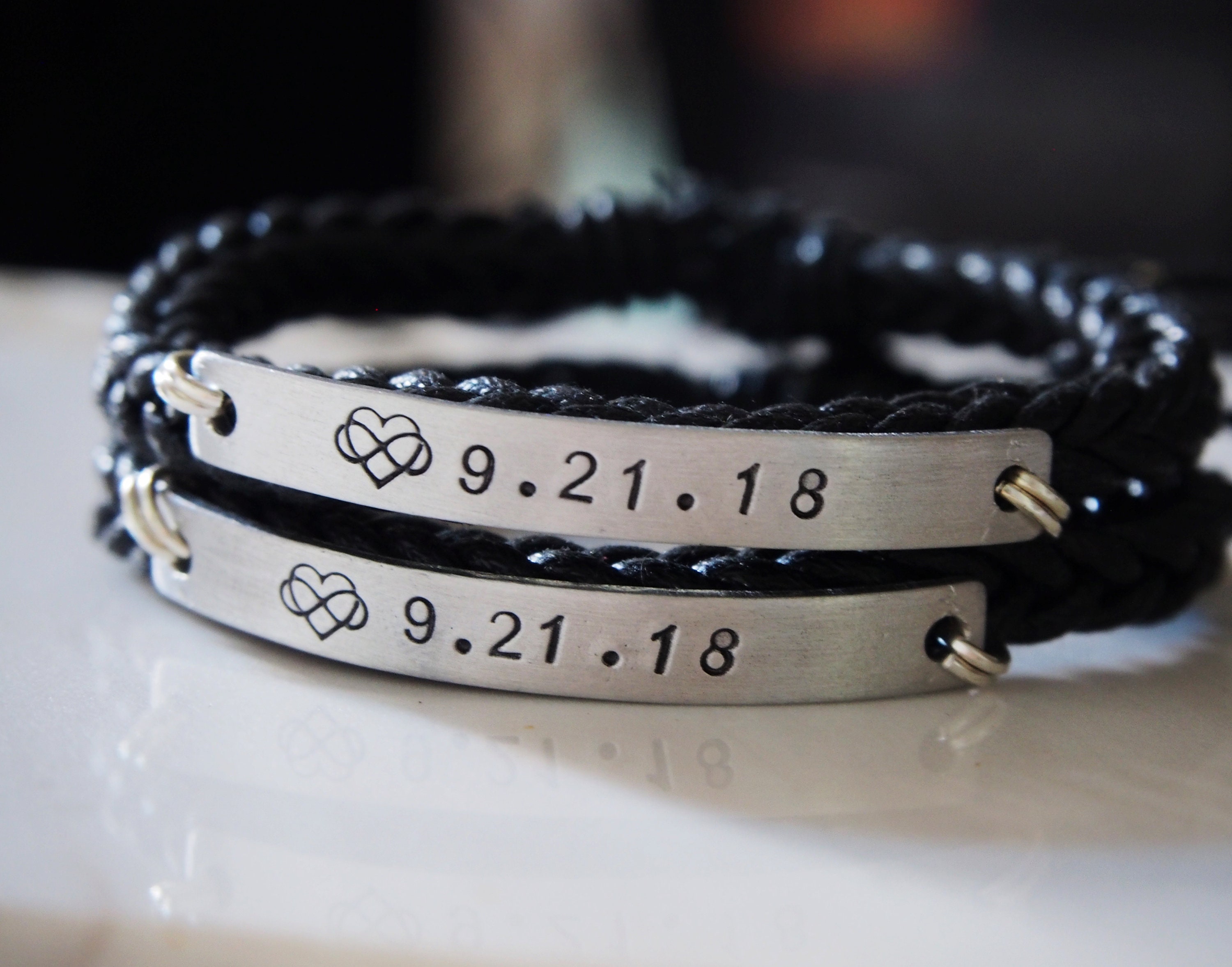 Personalized Couples Bracelets Set Couples Bracelet Couples - Etsy ...