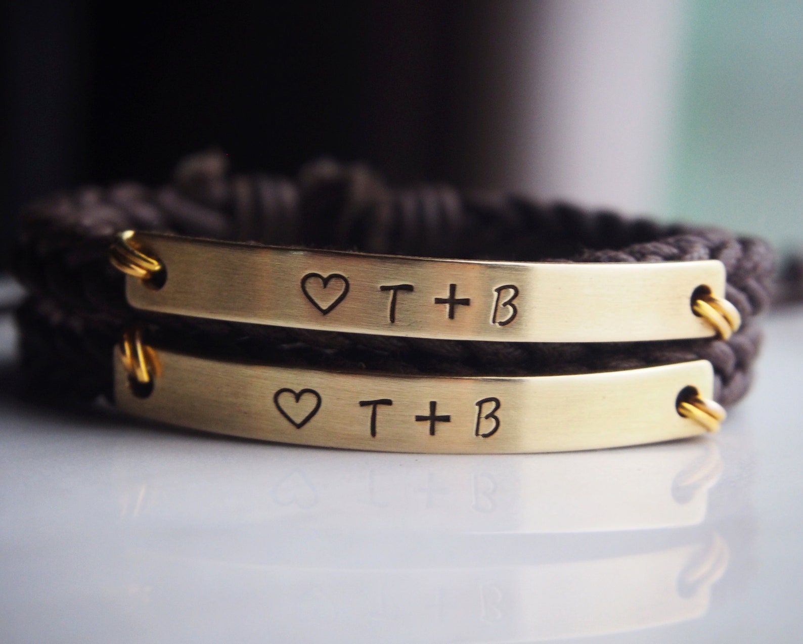 Couples Bracelets, Initial Couples Bracelets, Date Bracelet ...