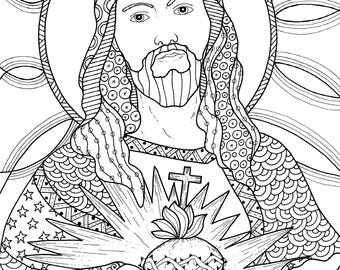 jesus face coloring pages