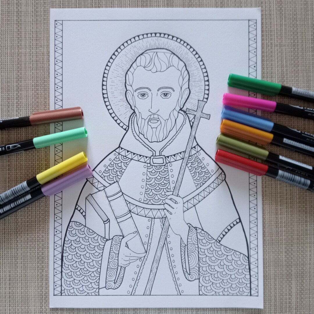 Saint Dominic Guzman. Coloring Pages. PDF - Etsy