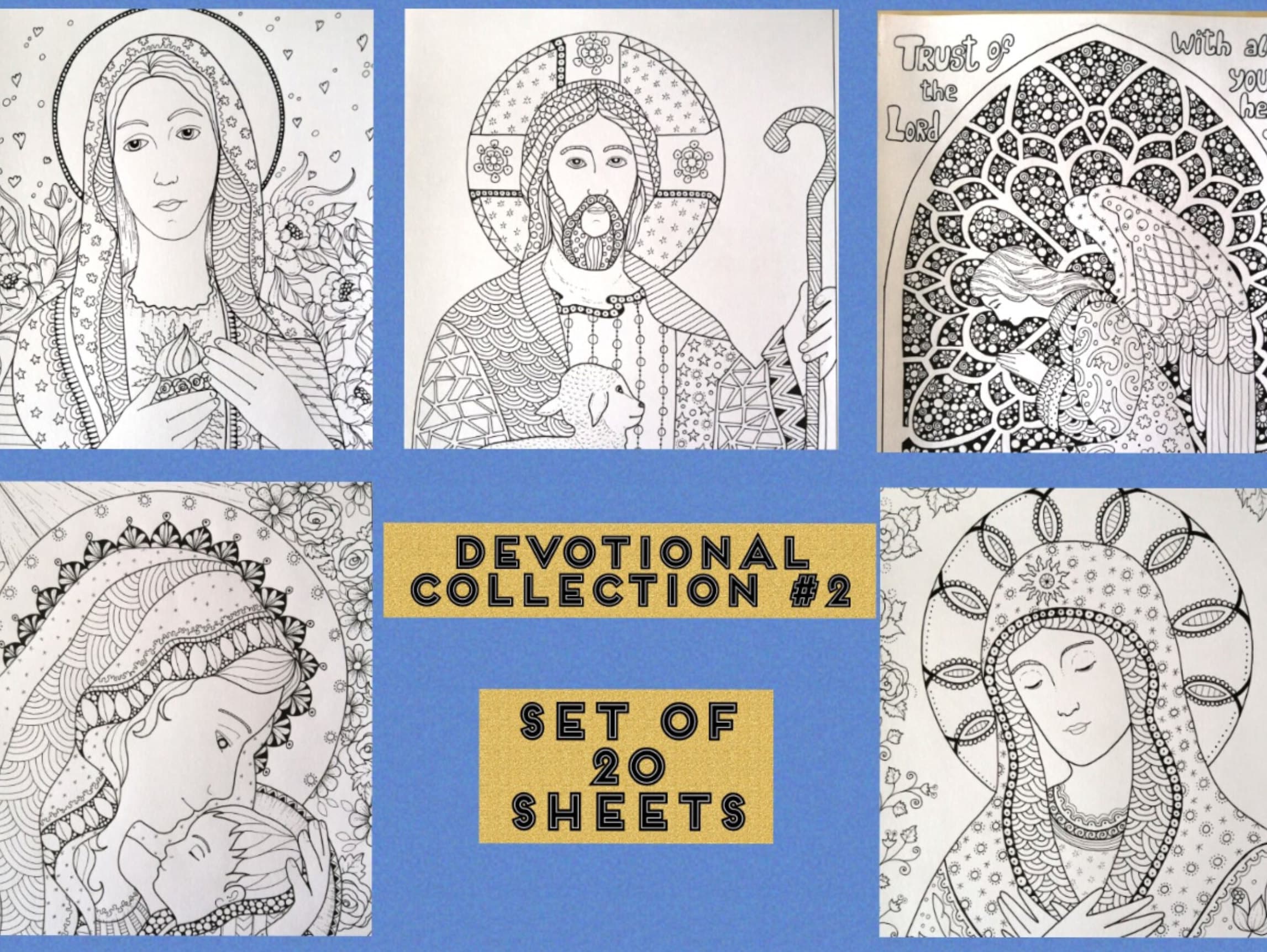 20 Devotional Pages. Catholic Coloring Book. - Etsy
