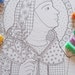 Saint Clare of Assisi| Coloring Page for Adults| Printable| Catholic ...
