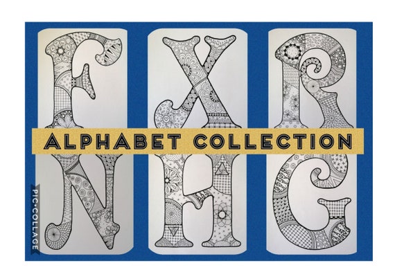 Alphabet Coloring Pack Instant Download Coloring Pack | Etsy