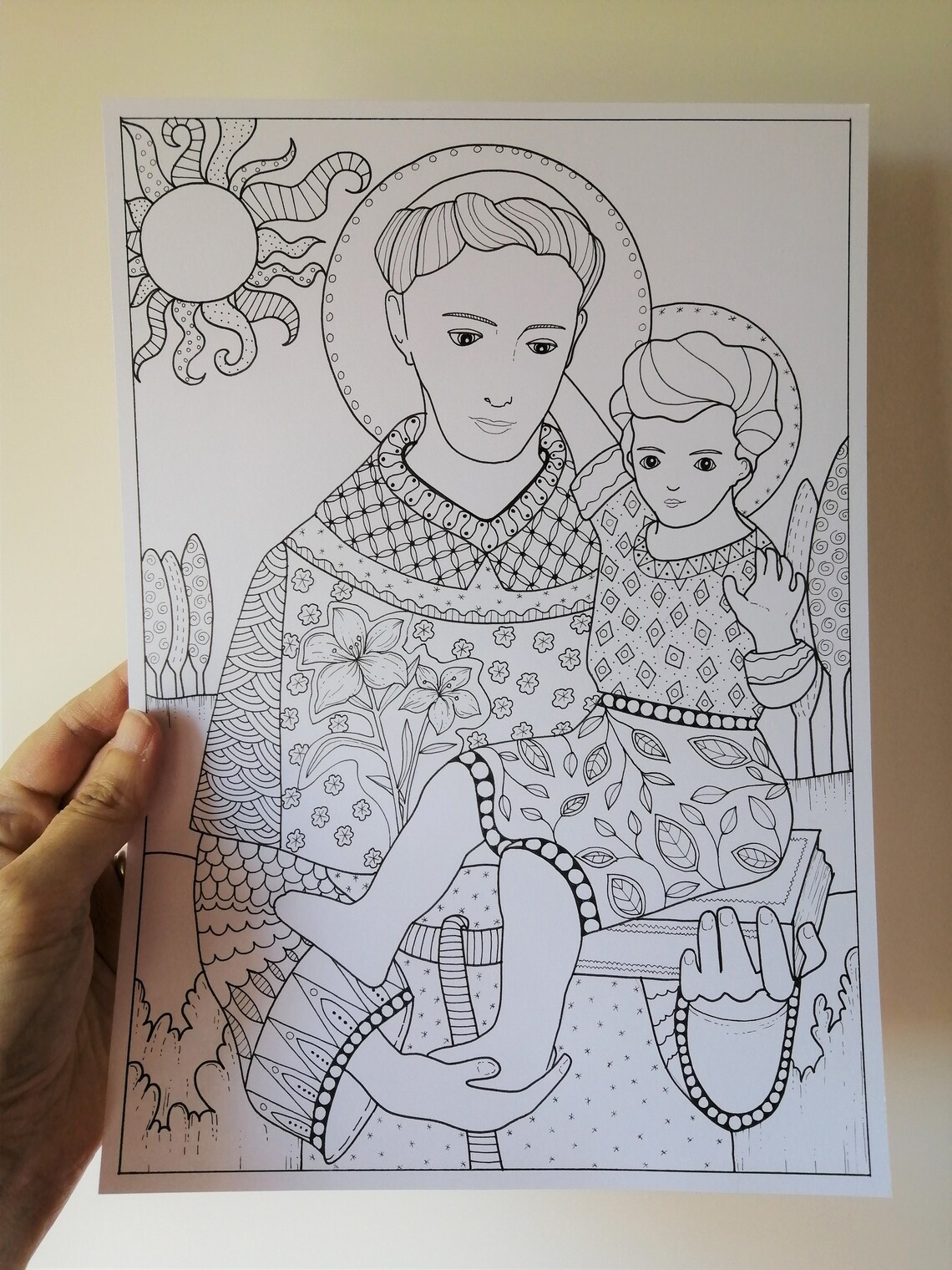 Saint Anthony of Padua. Coloring Page for Fun. Instant Downloads ...