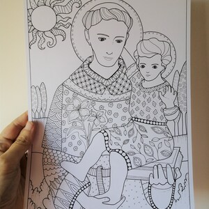 Saint Anthony of Padua. Coloring Page for Fun. Instant Downloads ...