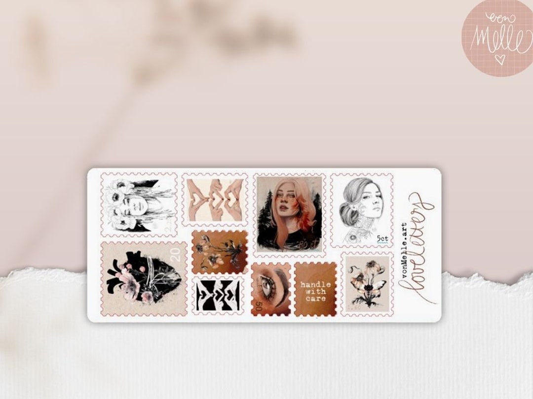 Stamp Sticker Sheets loveletters - Etsy