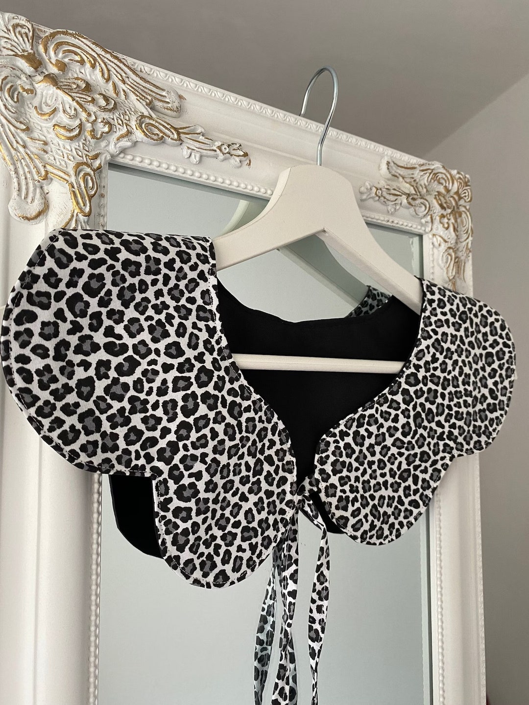 Animal Print Collar, Oversized Collar, Detachable Peter Pan Collar ...