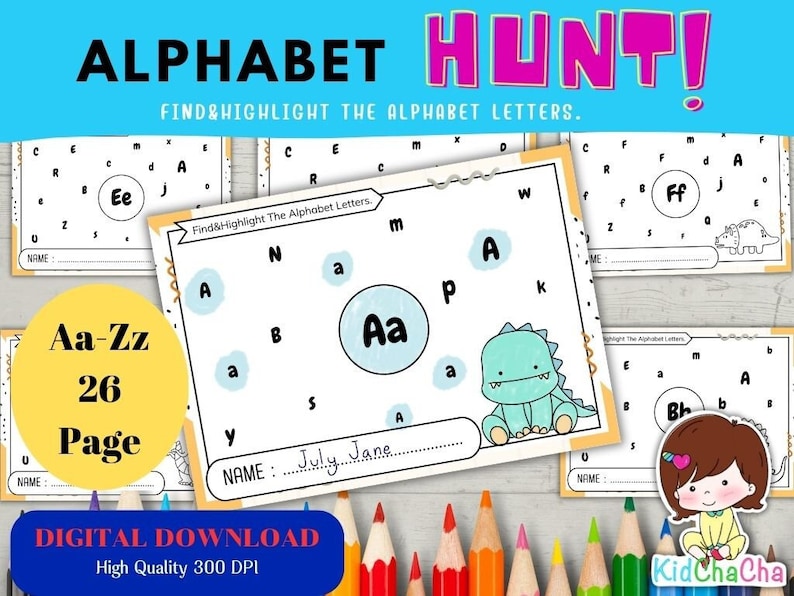 Alphabet Hunt Alphabet Recognition Activity for All 26 Letters, A to Z ...