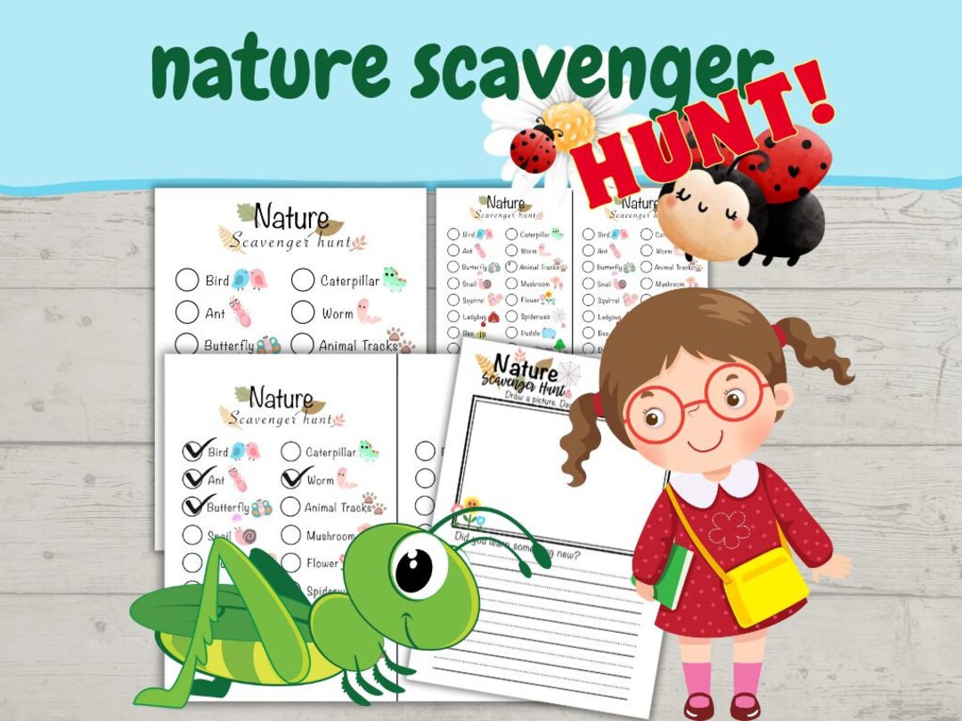 Nature Scavenger Hunt Printable, Outdoor Scavenger Hunt, Kid Activity ...