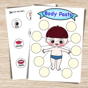 Body Parts Matching Activity Printable Learning Binder | Etsy