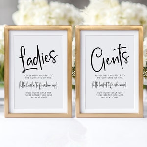 Wedding Bathroom Sign, Wedding Bathroom Basket Sign, Wedding Printable ...