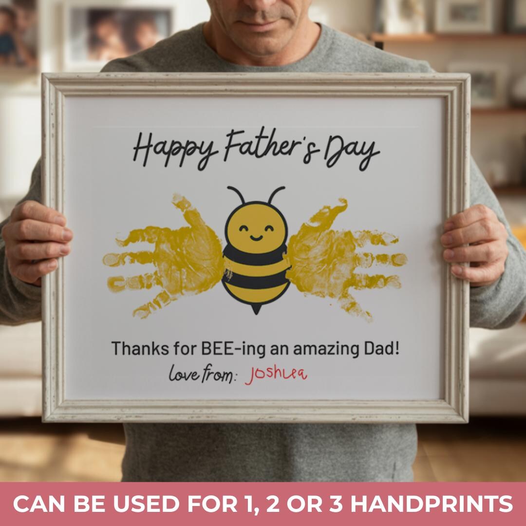 Fathers Day Craft Printable, Dad Handprint Template From Toddler or ...