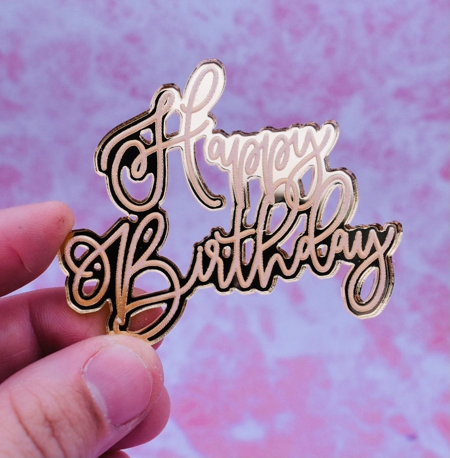 Acrylic Cake Disc Cupcake Toppers miniAcrylic Cake Toppers happy ...