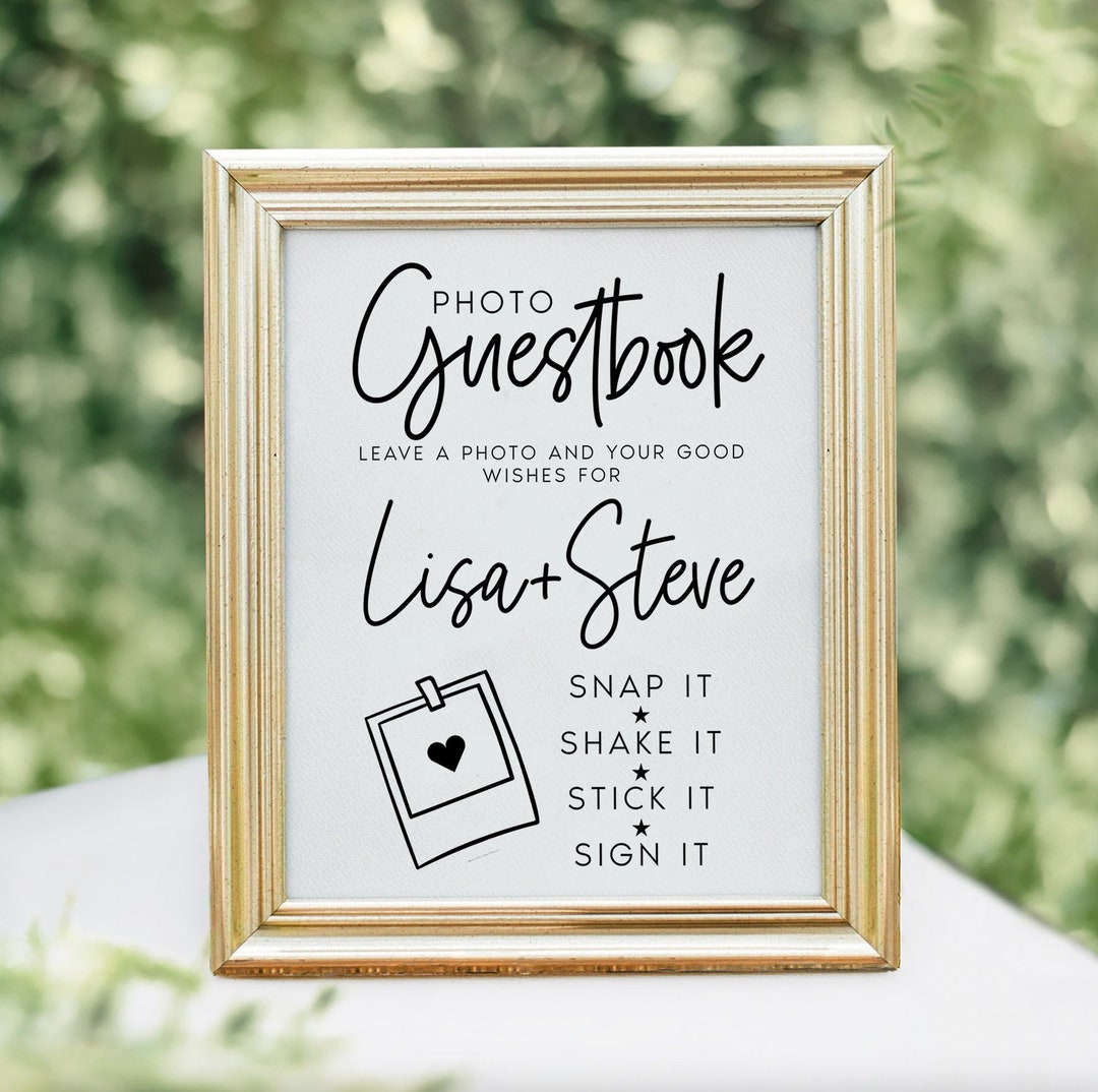 Photo Guest Book Sign Wedding Photo Guestbook Sign Photo - Etsy