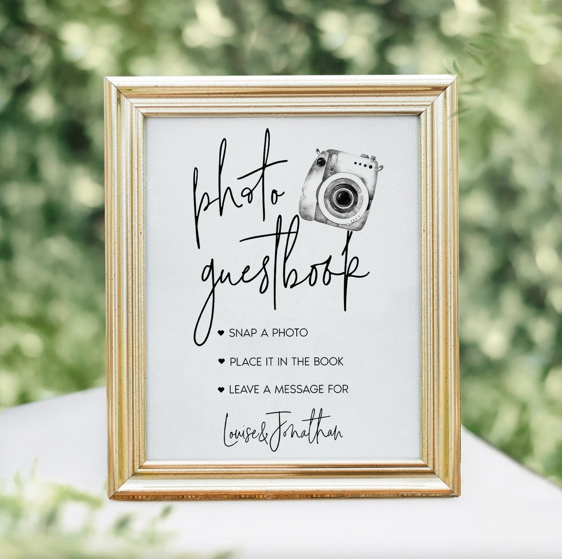 Photo Guest Book Sign Wedding Photo Guestbook Sign Photo - Etsy