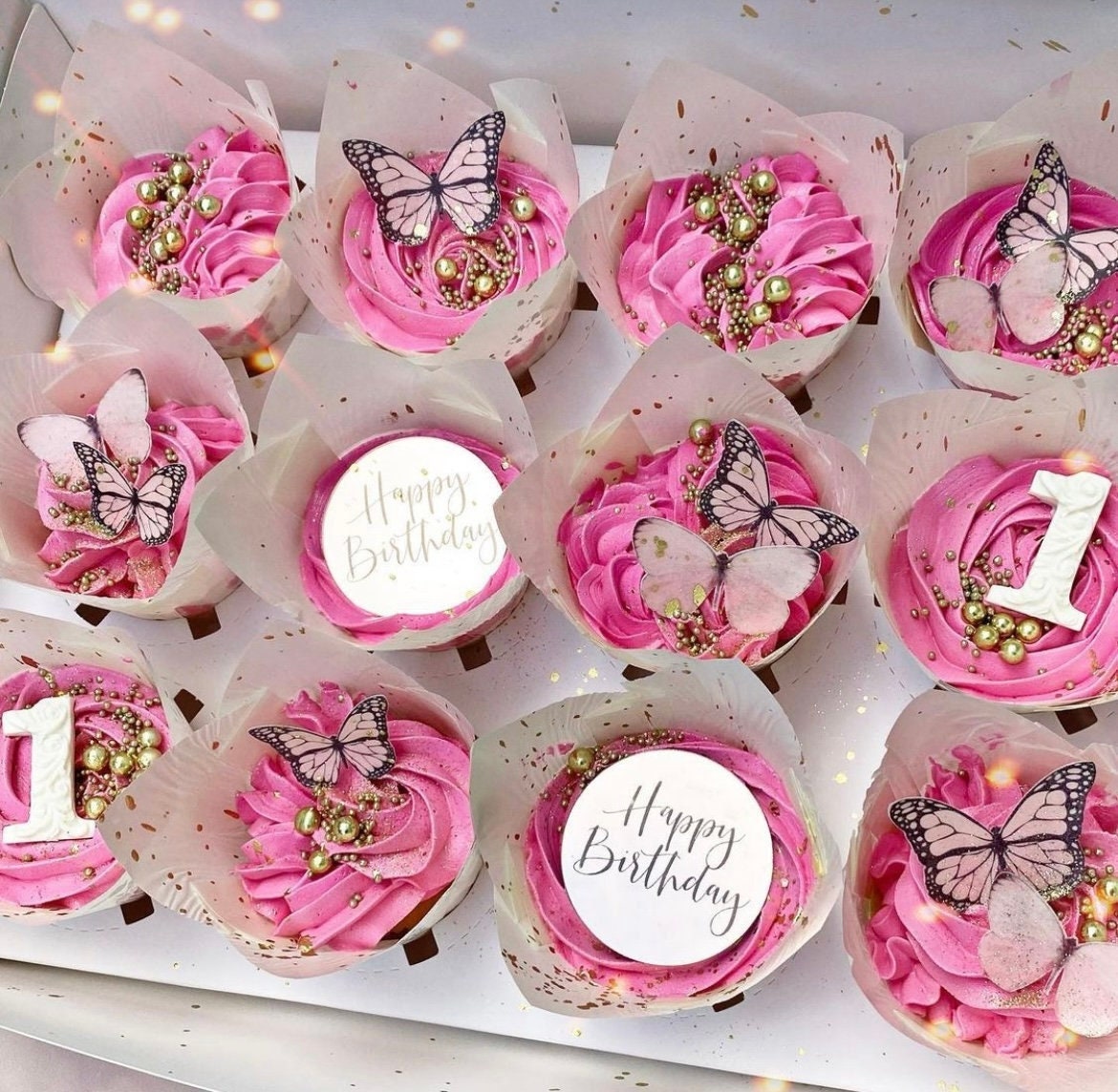 Acrylic Cake Disc Cupcake Toppers miniAcrylic Cake Toppers happy ...