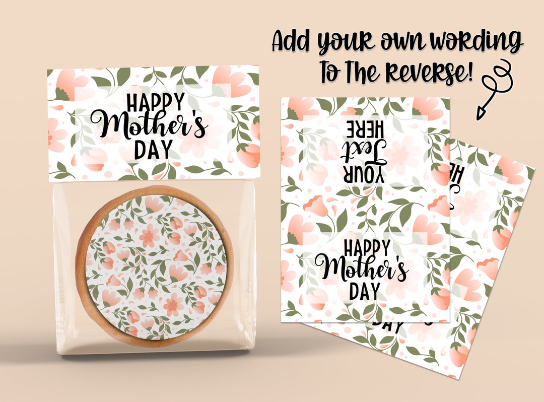 PRINTABLE 3x4 Happy Mother's Day Minimalist Elegant Pink Floral ...