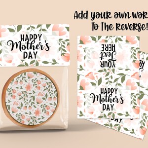 PRINTABLE 3x4 Happy Mother's Day Minimalist Elegant Pink Floral ...