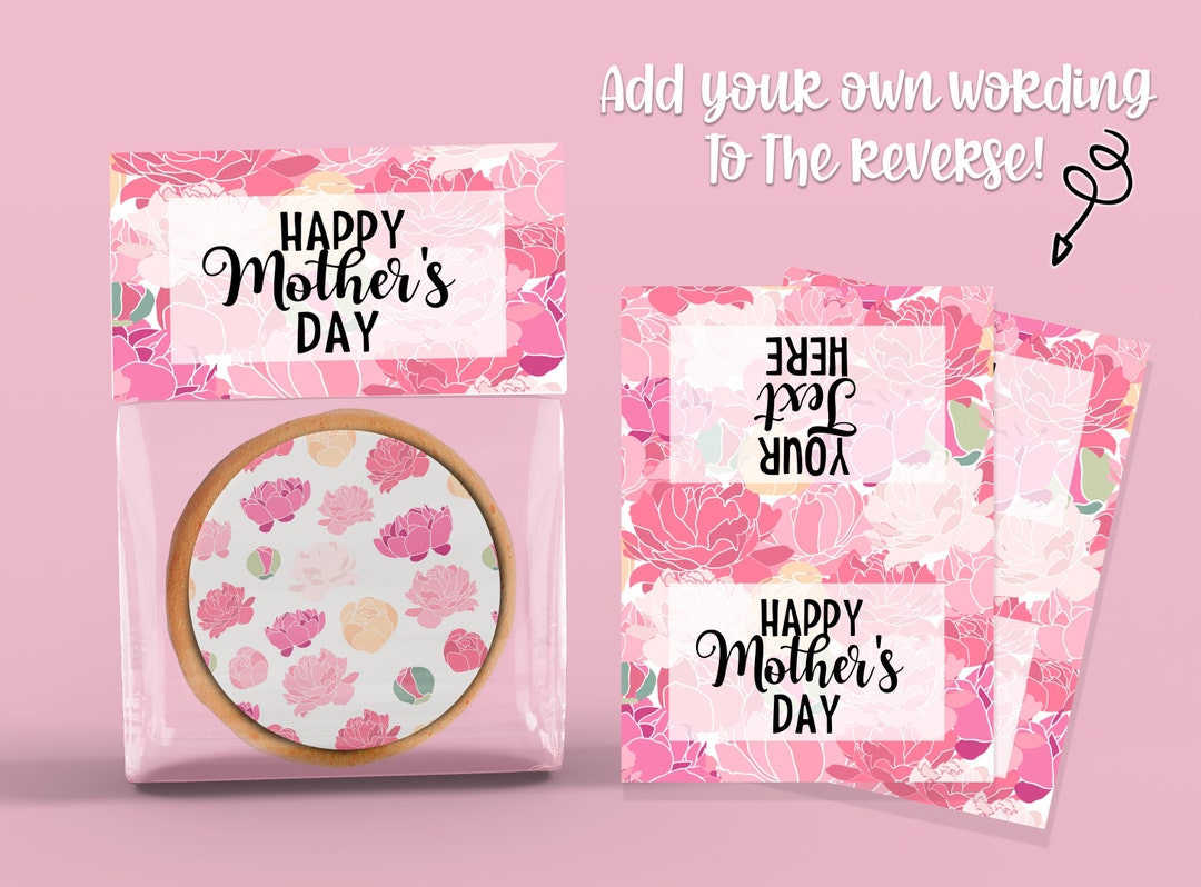 PRINTABLE 3x4 Happy Mother's Day Minimalist Elegant Pink Floral ...