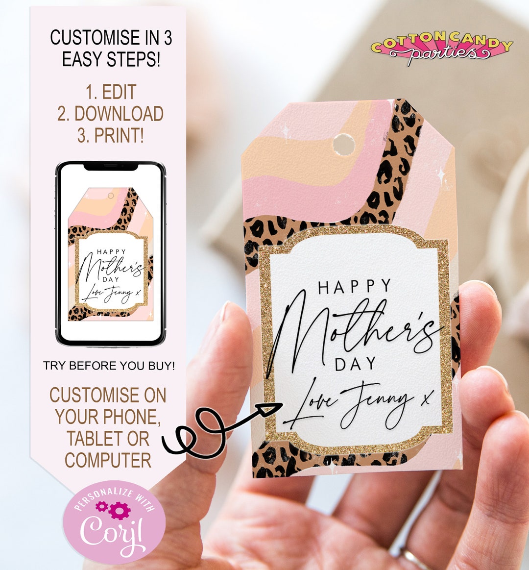 PRINTABLE Happy Mother's Day Printable Tag Mothers Day Tag Gift Tag ...