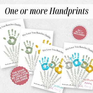 Printable Handprint Father’s Day Craft for Daddy, I Love You Bunches ...