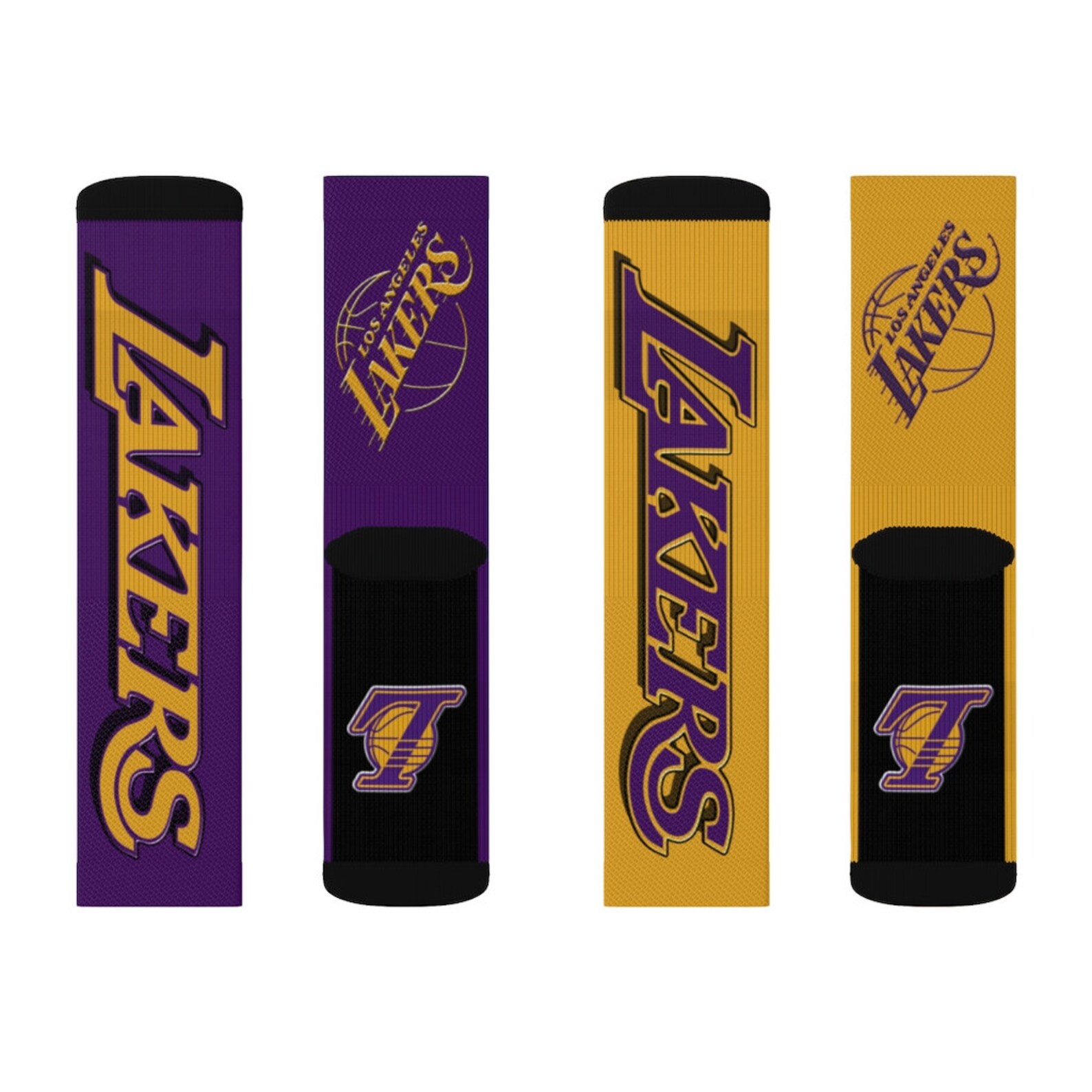 Los Angeles Lakers NBA Sublimation Socks - Etsy