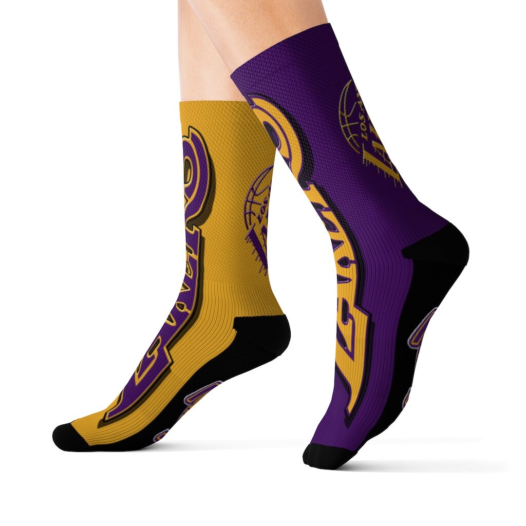 Los Angeles Lakers NBA Sublimation Socks - Etsy