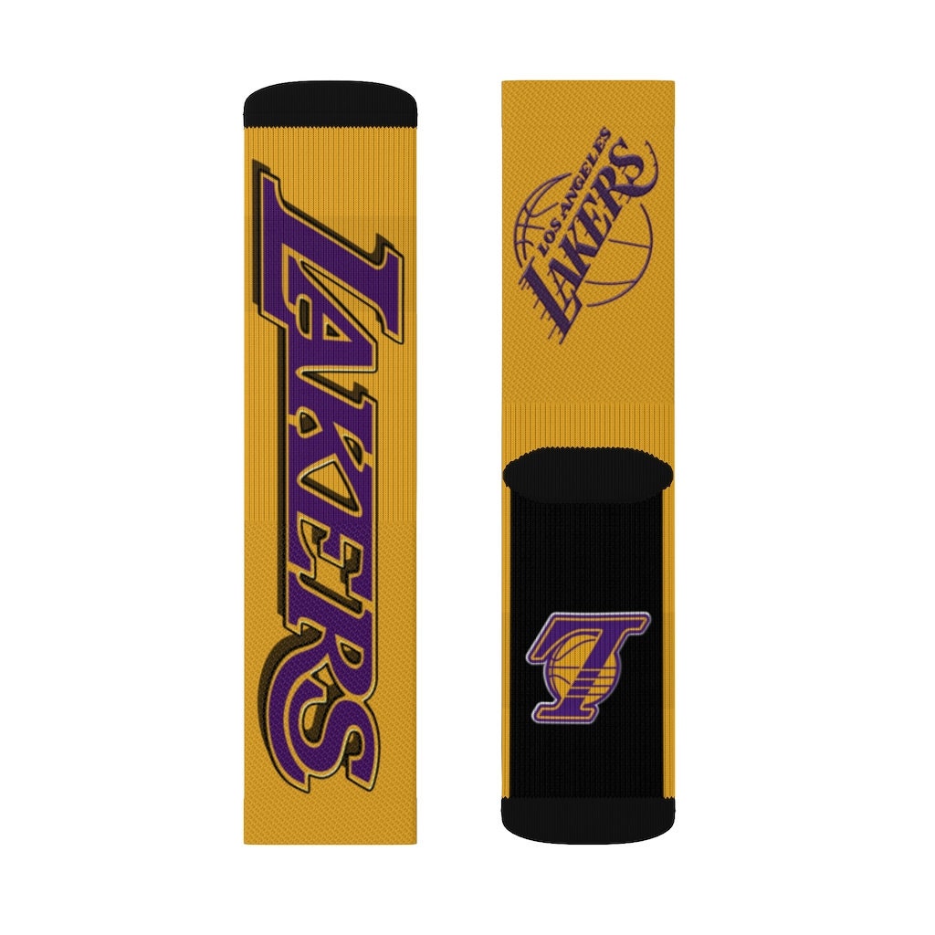 Los Angeles Lakers NBA Sublimation Socks - Etsy