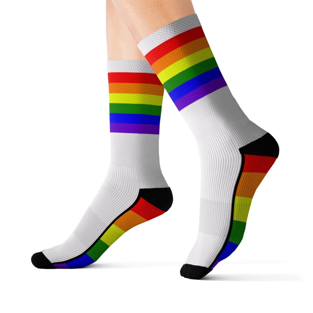 Rainbow Pride Socks, Love is Love Gift, LGBTQ+ Pride Flag Socks, Pride ...